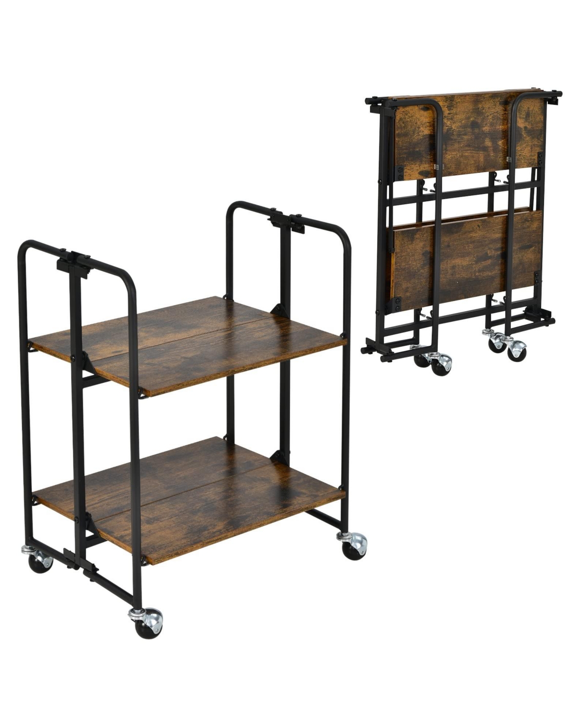 Click here for Folding Kitchen Utility Serving Island Cart with S... prices