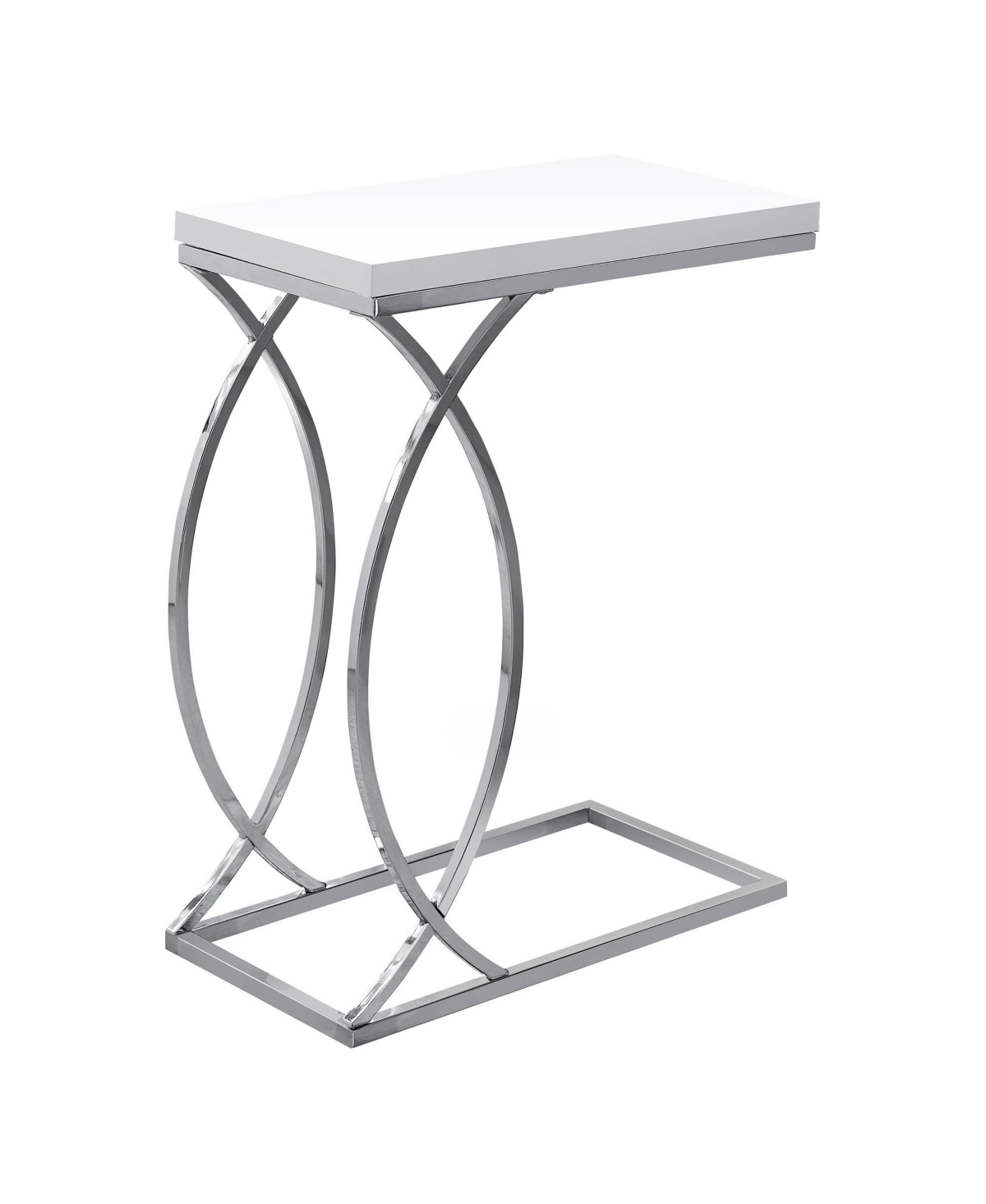 Click here for Mdf and Metal Accent Table with Sleek Design - Whi... prices