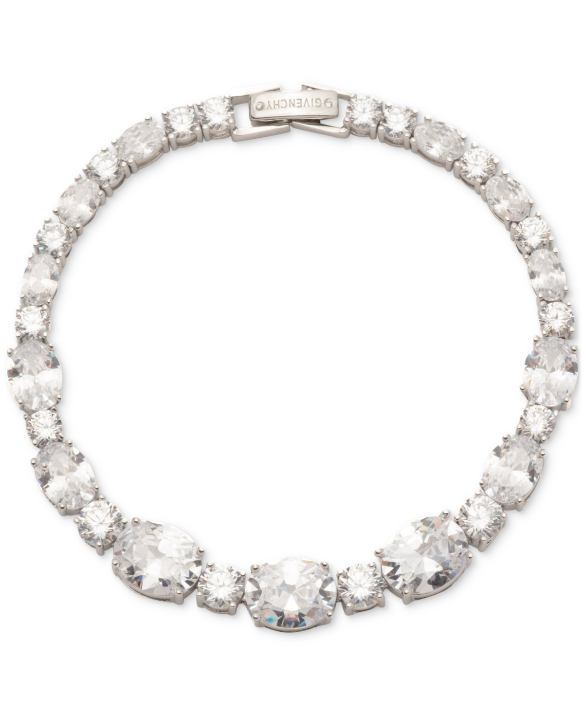 Click here for Givenchy Silver-Tone Mixed-Cut Cubic Zirconia Tenn... prices