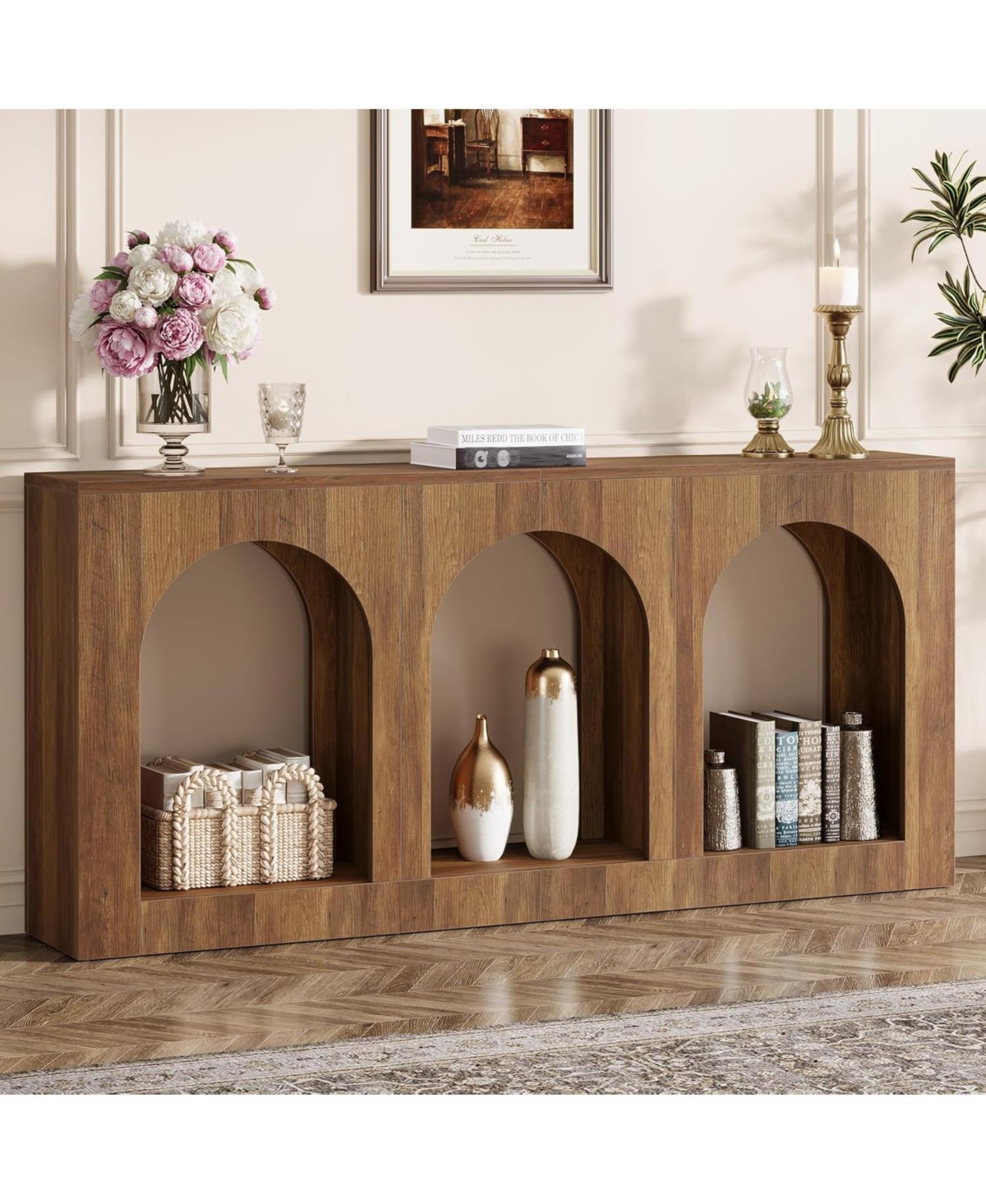 Click here for Tribesigns 70.9" White Console Table with Sto... prices