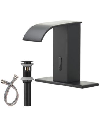 Battery Powered Touchless Single Hole Bathroom Faucet Motion Sensor ...