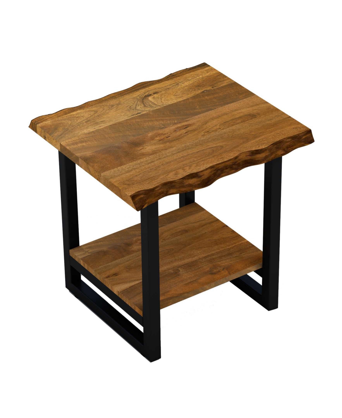 Click here for Industrial Solid Wood & Iron Square End Table with... prices