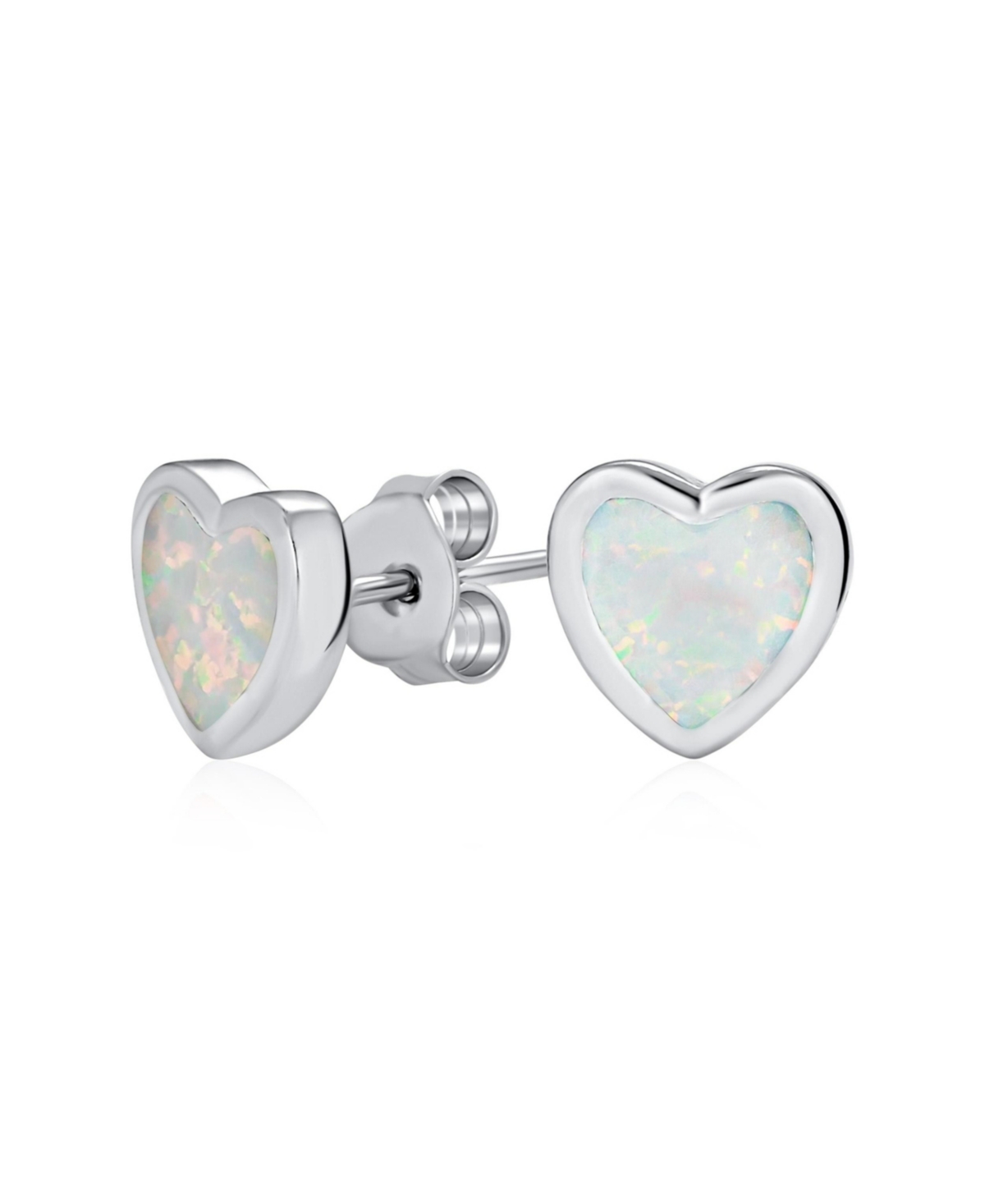 Click here for Bling Jewelry Romantic Bezel Set Cz Heart Shaped S... prices