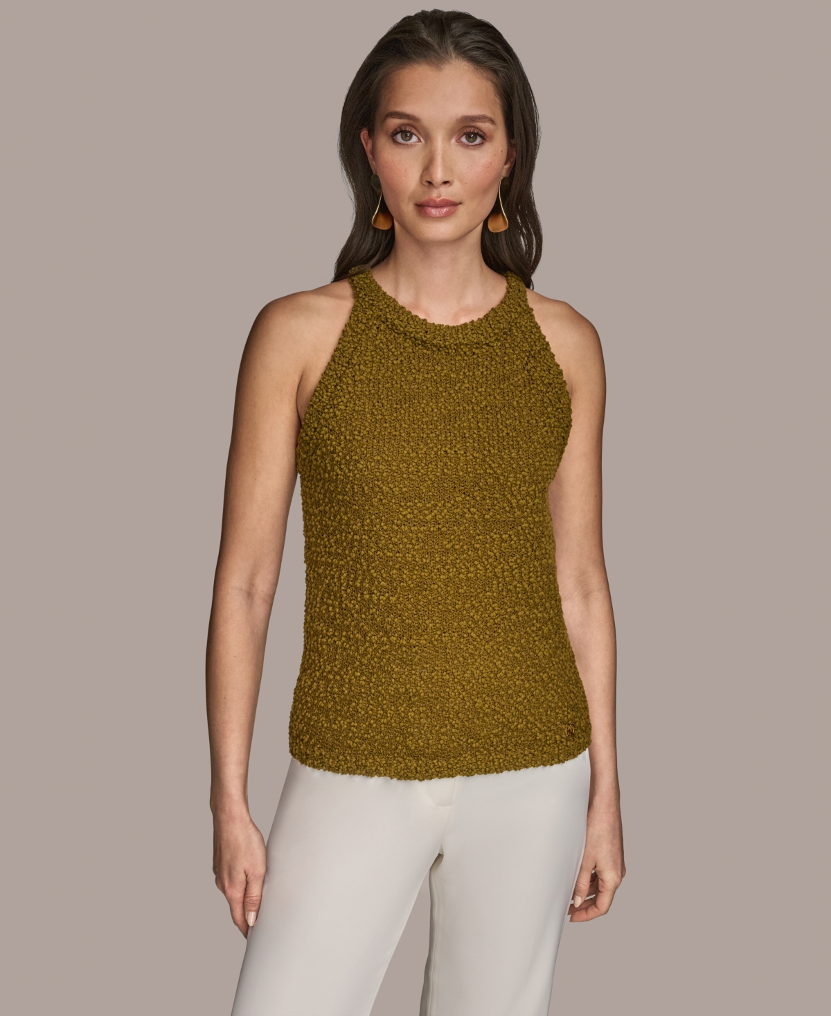 Click here for Donna Karan New York Womens Textured Knit Sleevele... prices
