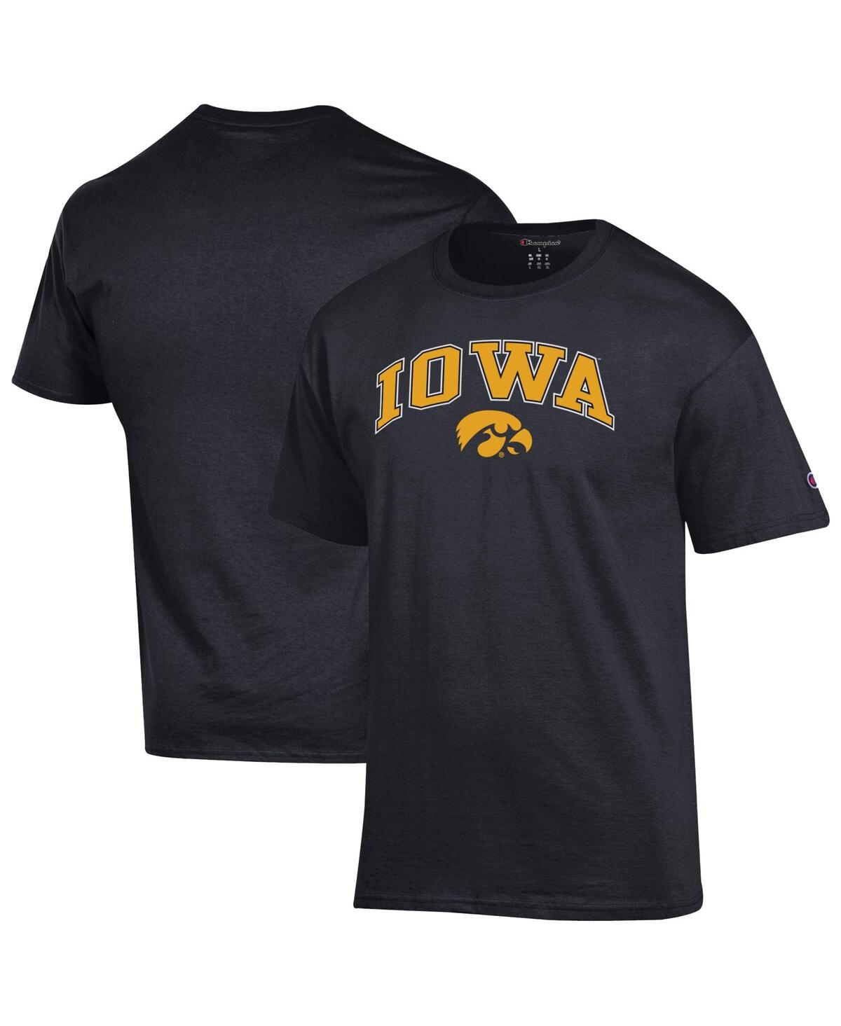 Click here for Champion Mens Black Iowa Hawkeyes Arched Logo T-Sh... prices