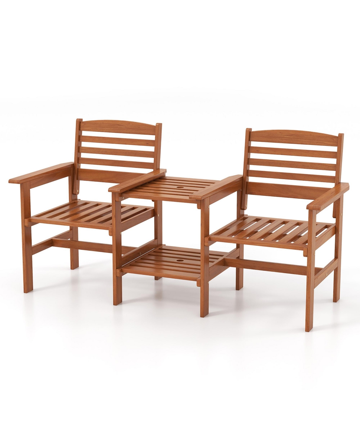 Click here for Gymax Outdoor Patio Loveseat w/ Coffee Table & Umb... prices