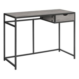 42" Grey and Dark Grey Computer Desk – Modern Home Office Table with ...