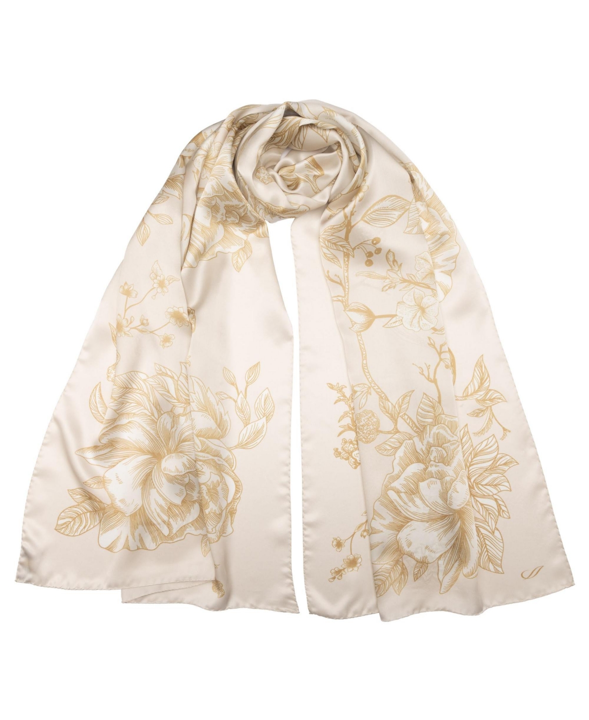 Click here for Isabella - Silk Scarf/Shawl for Women - Champagne prices