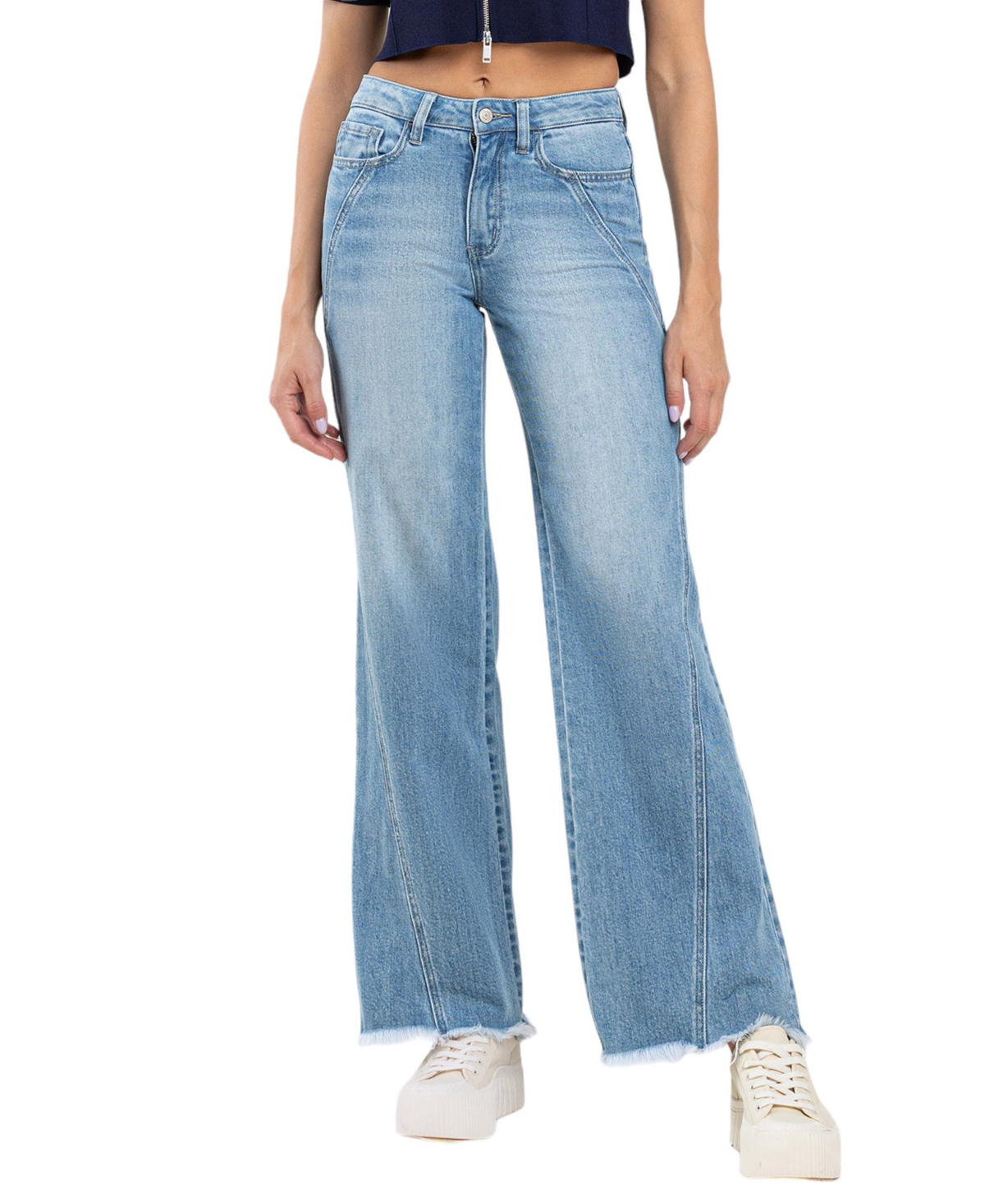 Click here for Vervet Womens High Rise A- Line Wide Leg Jeans - R... prices