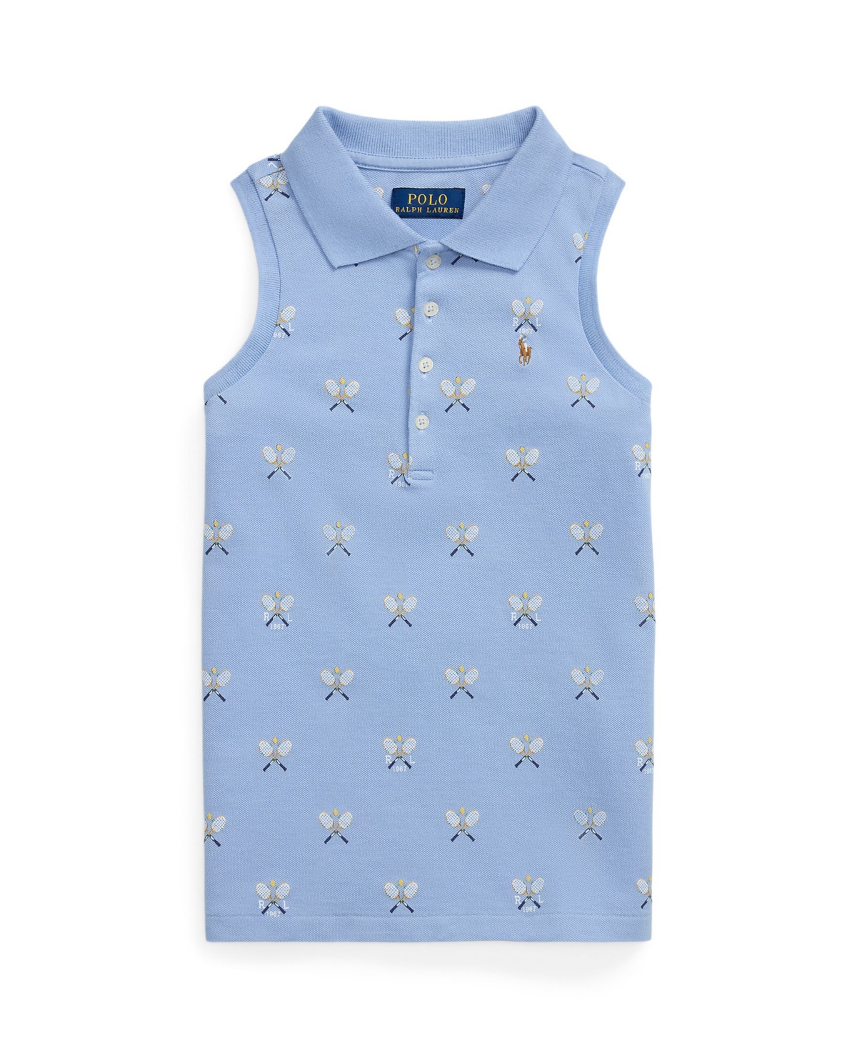 Click here for Polo Ralph Lauren Big Girls Tennis Print Mesh Slee... prices