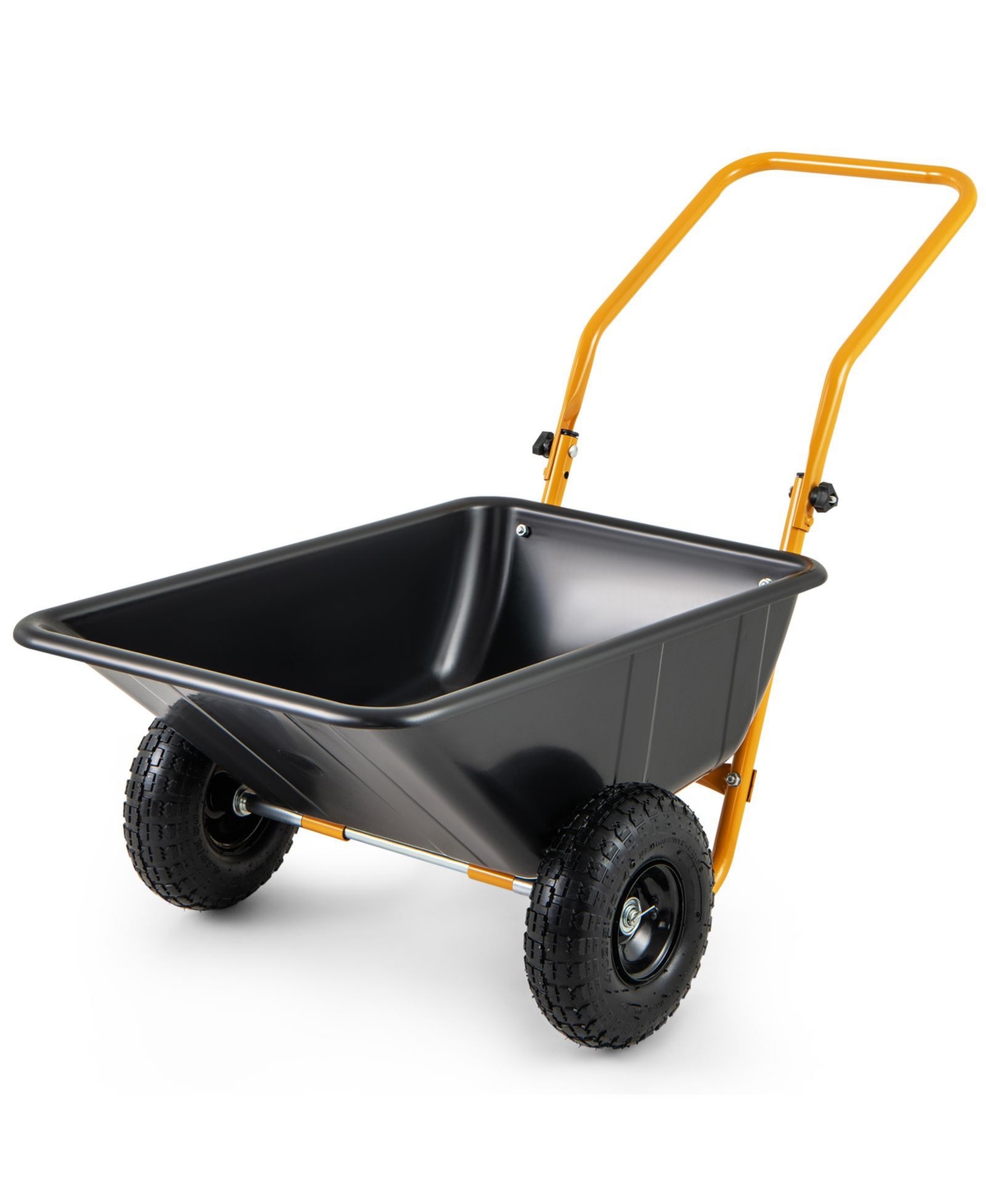 Click here for Dual-Wheel Wheelbarrow Garden Utility Cart with Pn... prices