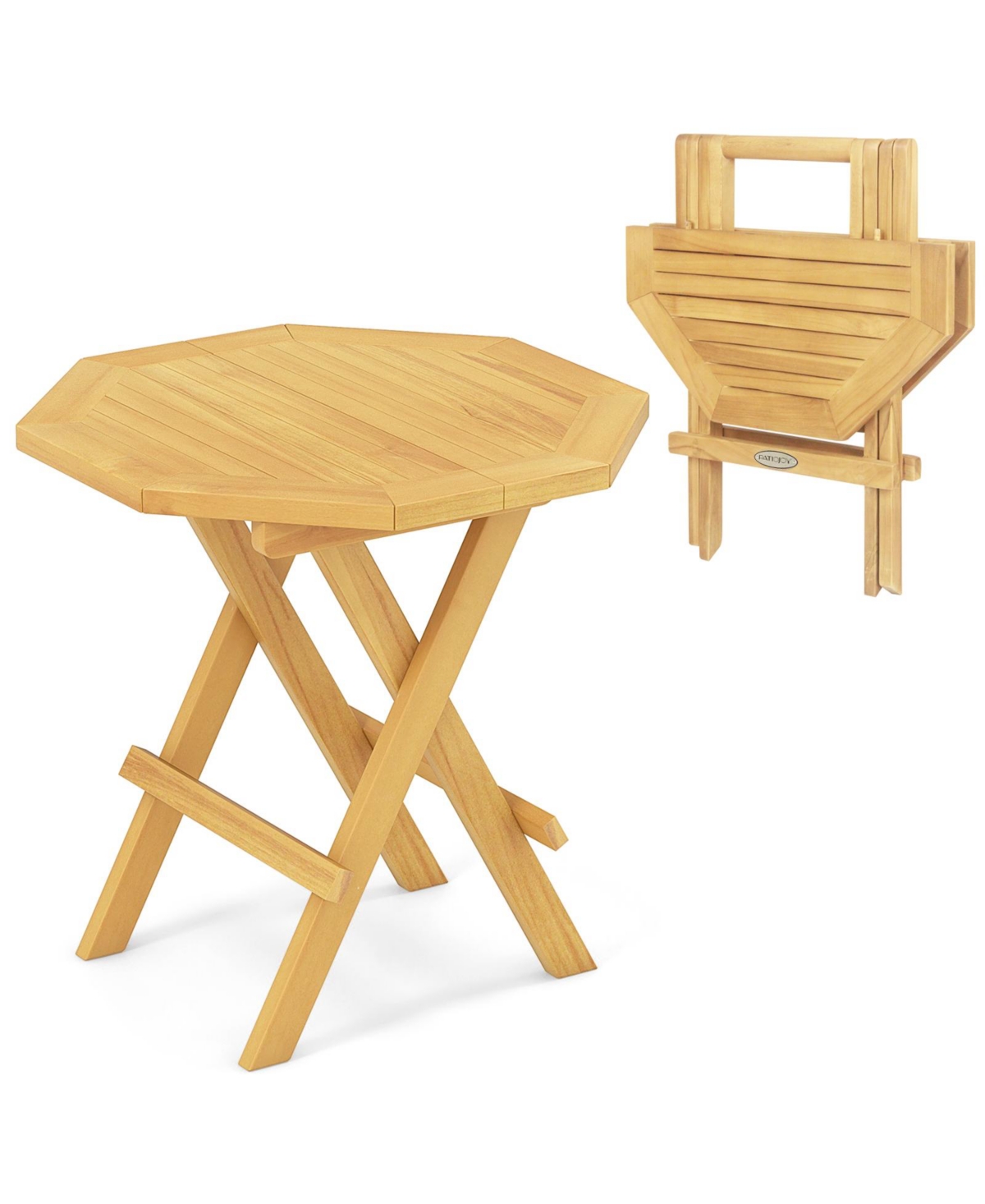 Click here for Teak Wood Octagon Coffee Table with X-shaped Legs... prices