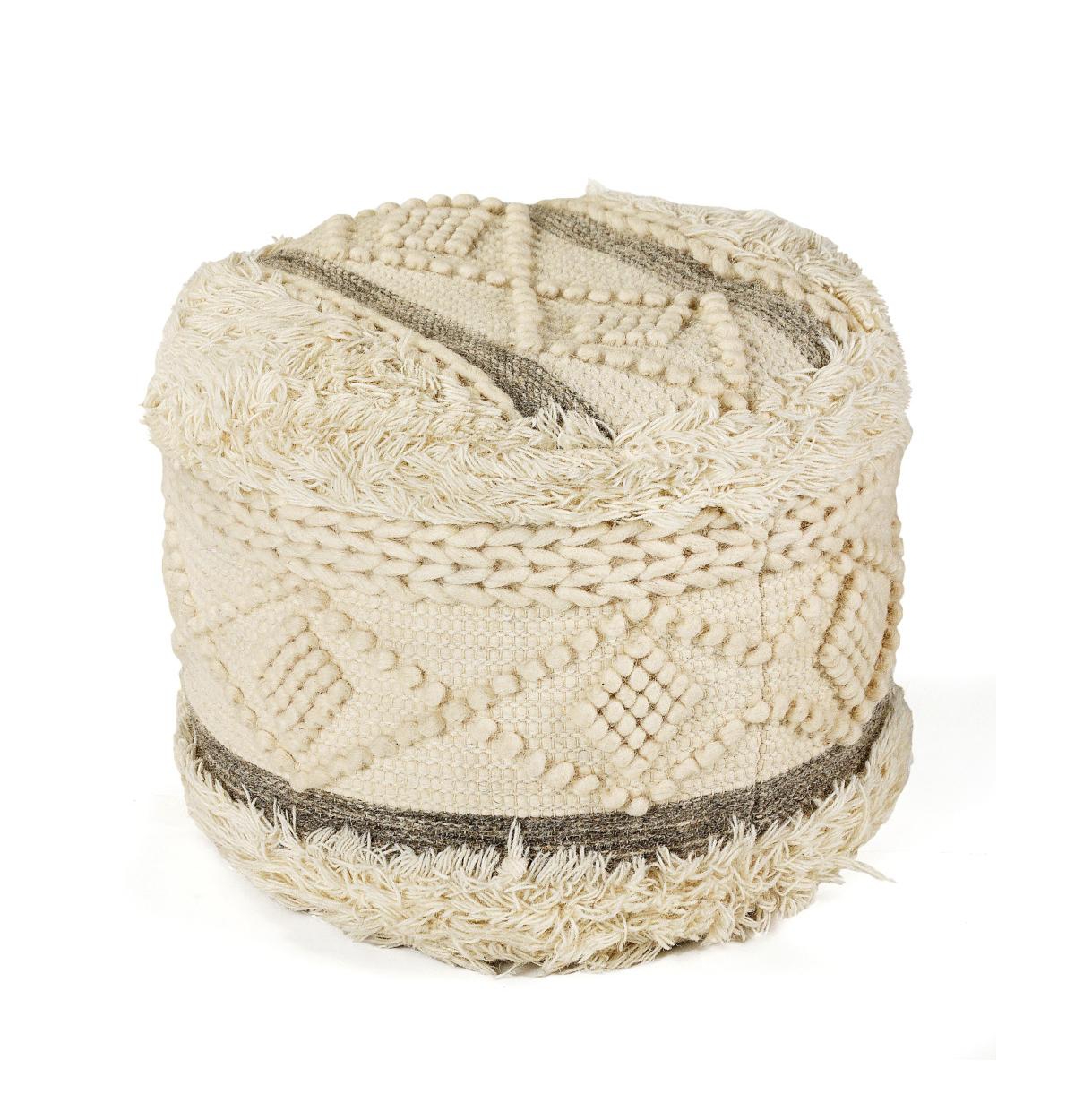 Click here for Round Wool Ottoman for Comfortable Footrest and Li... prices