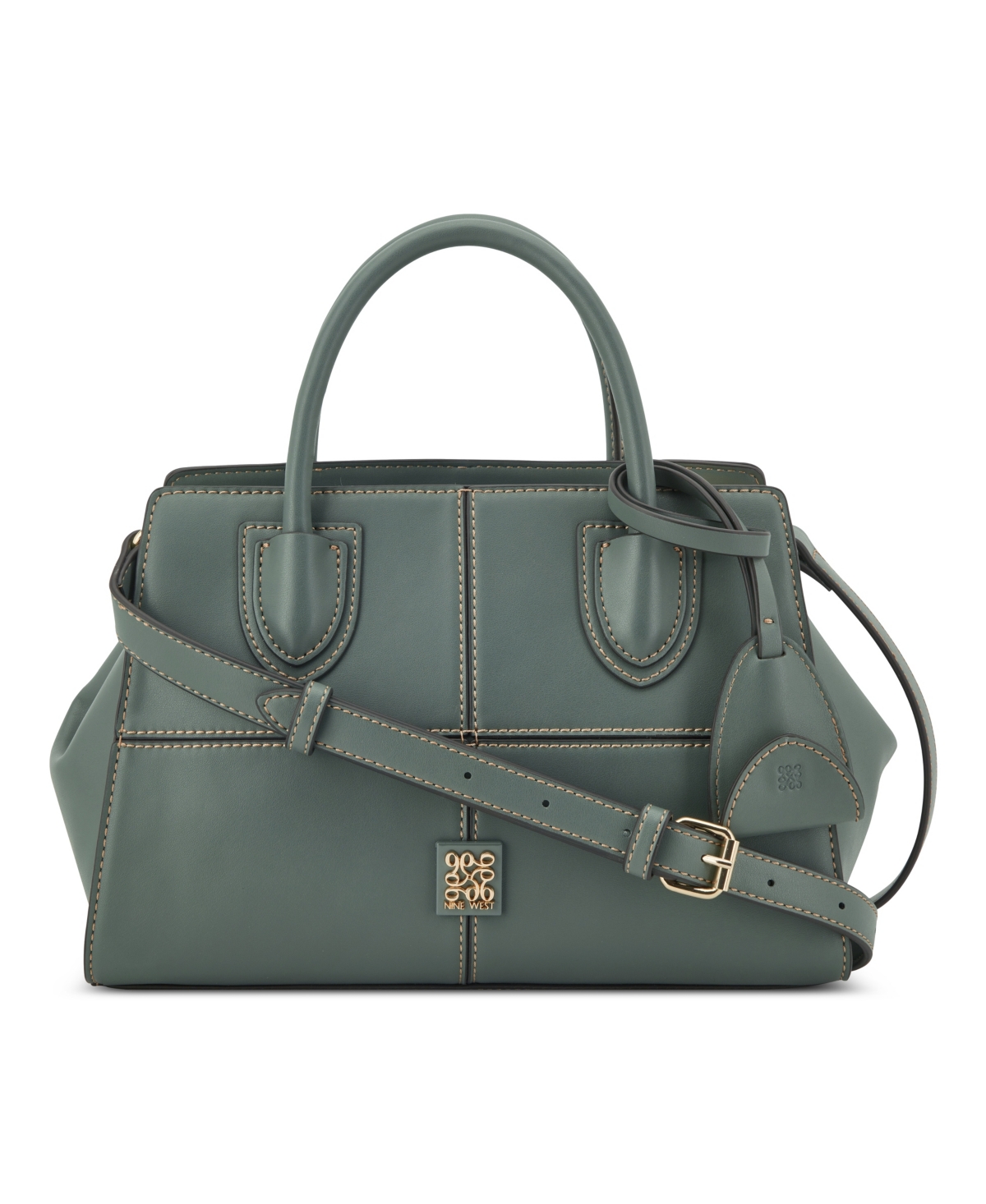 Click here for Nine West Paxtin Medium Satchel Bag - Spruce prices
