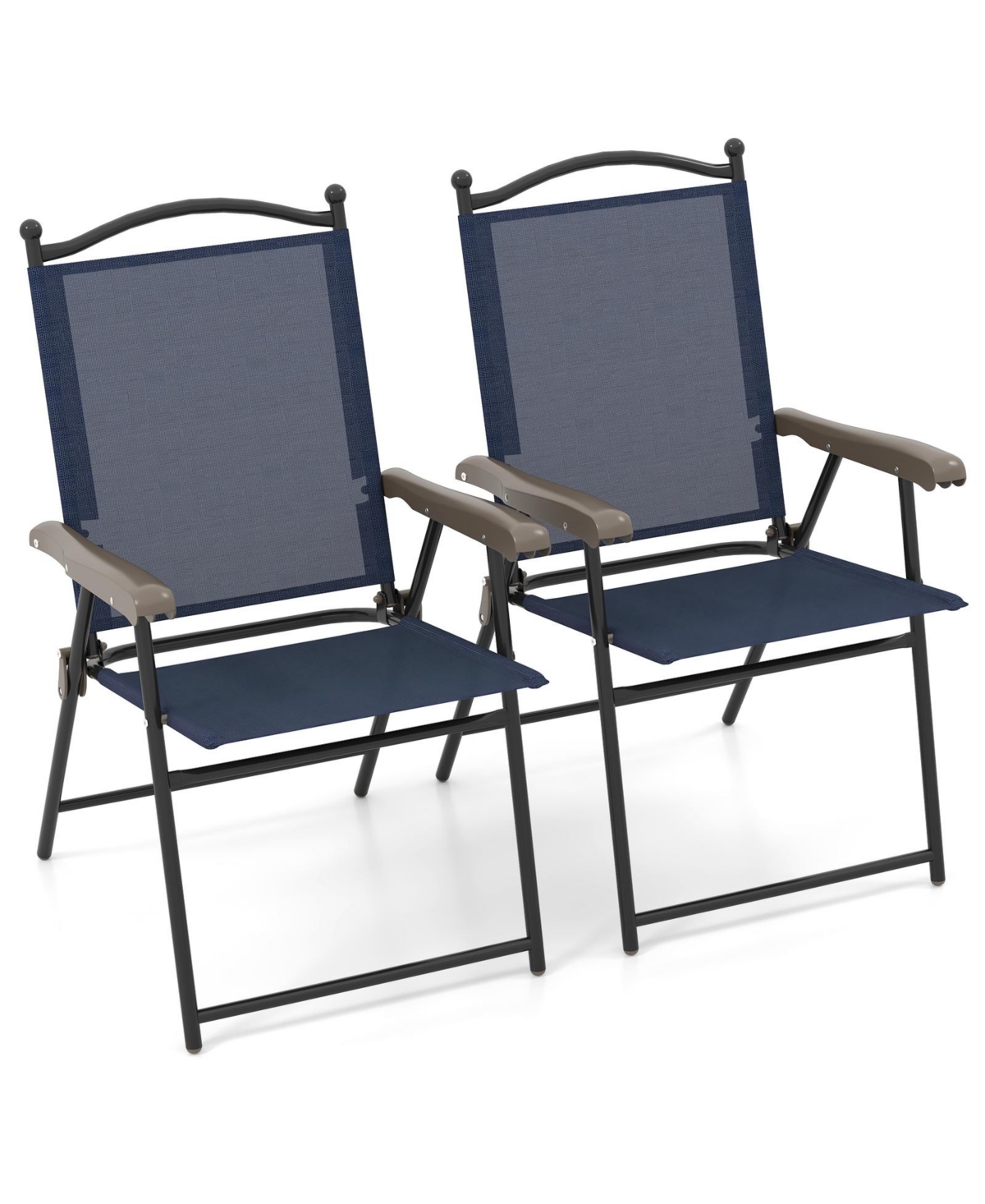 Click here for Set of 2 Patio Folding Sling Back Camping Deck Cha... prices