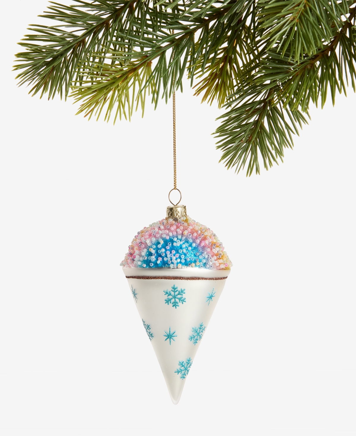 Click here for Holiday Lane Sweet Tooth Rainbow Snow Cone Ornamen... prices
