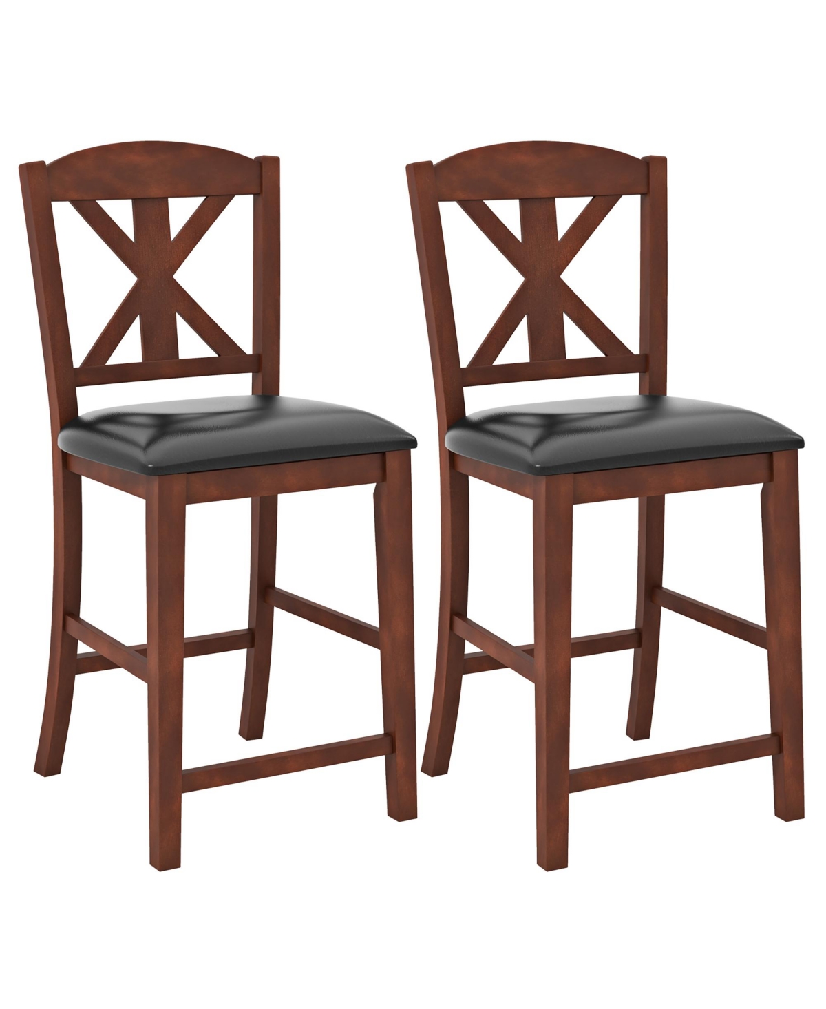 Click here for Gymax 24 Modern Bar Stools Set of 2 w/ Hollowed Hi... prices