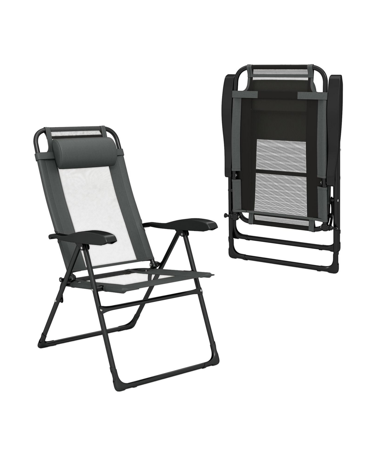 Click here for Outdoor Folding Chairs Set of 2 with Armrests and... prices