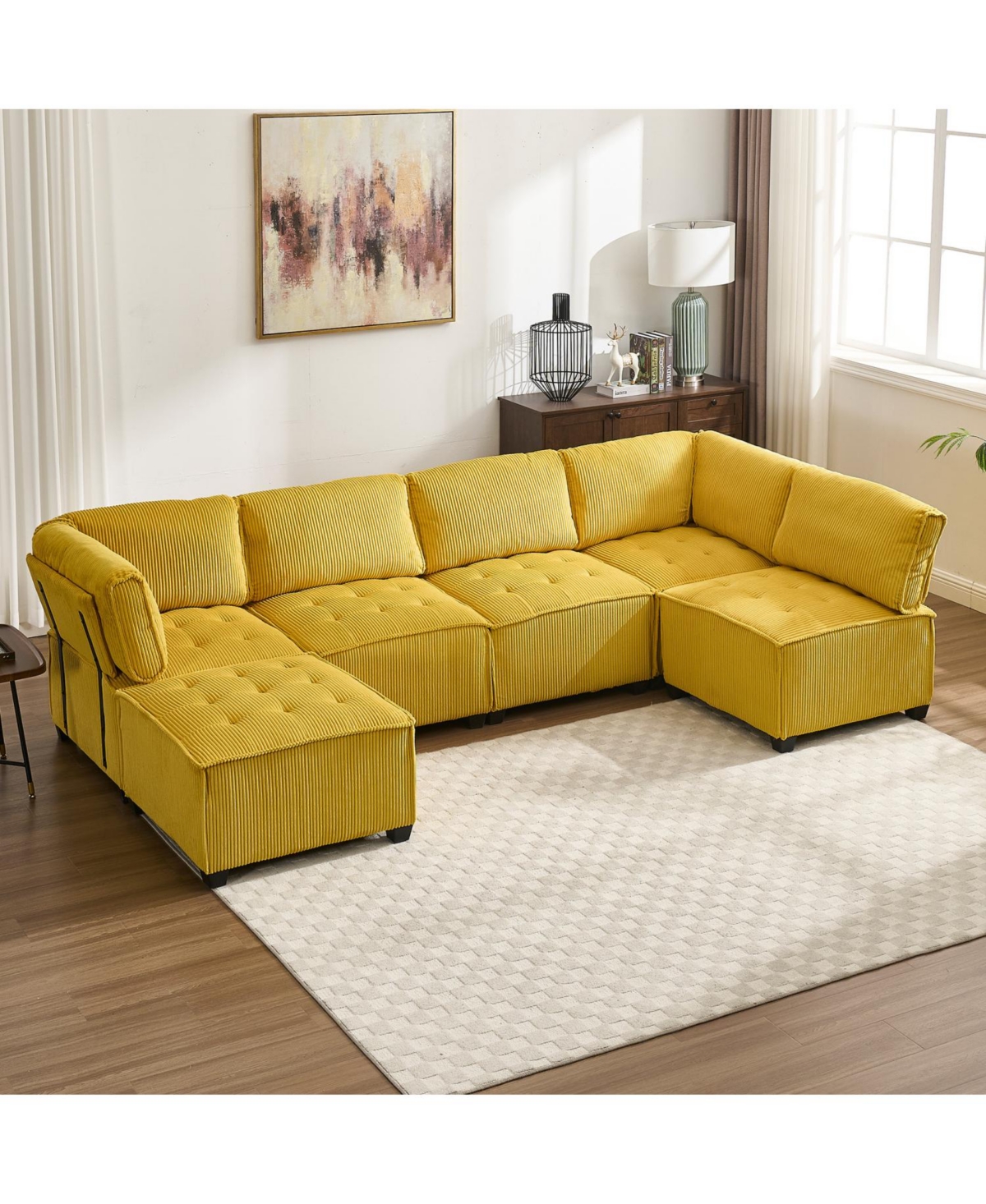 Click here for Streamdale U-Shaped Modular Sectional Sofa with Re... prices