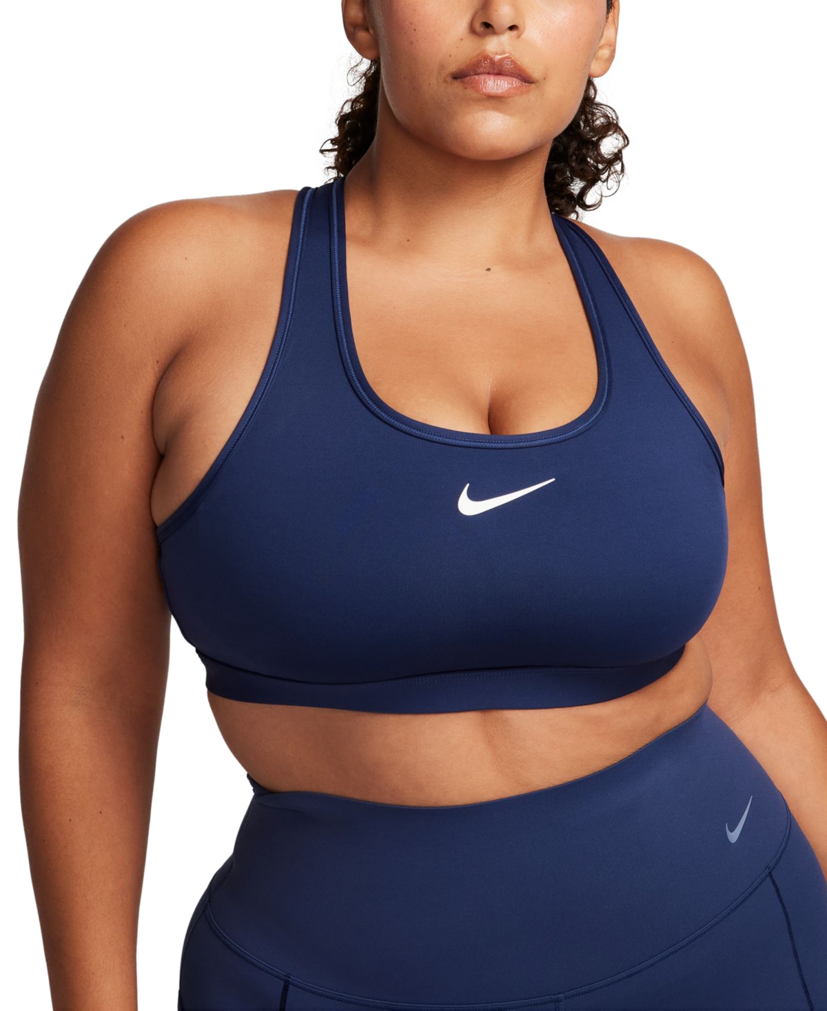 Click here for Nike Womens Swoosh Padded Sports Bra - Midnight Na... prices