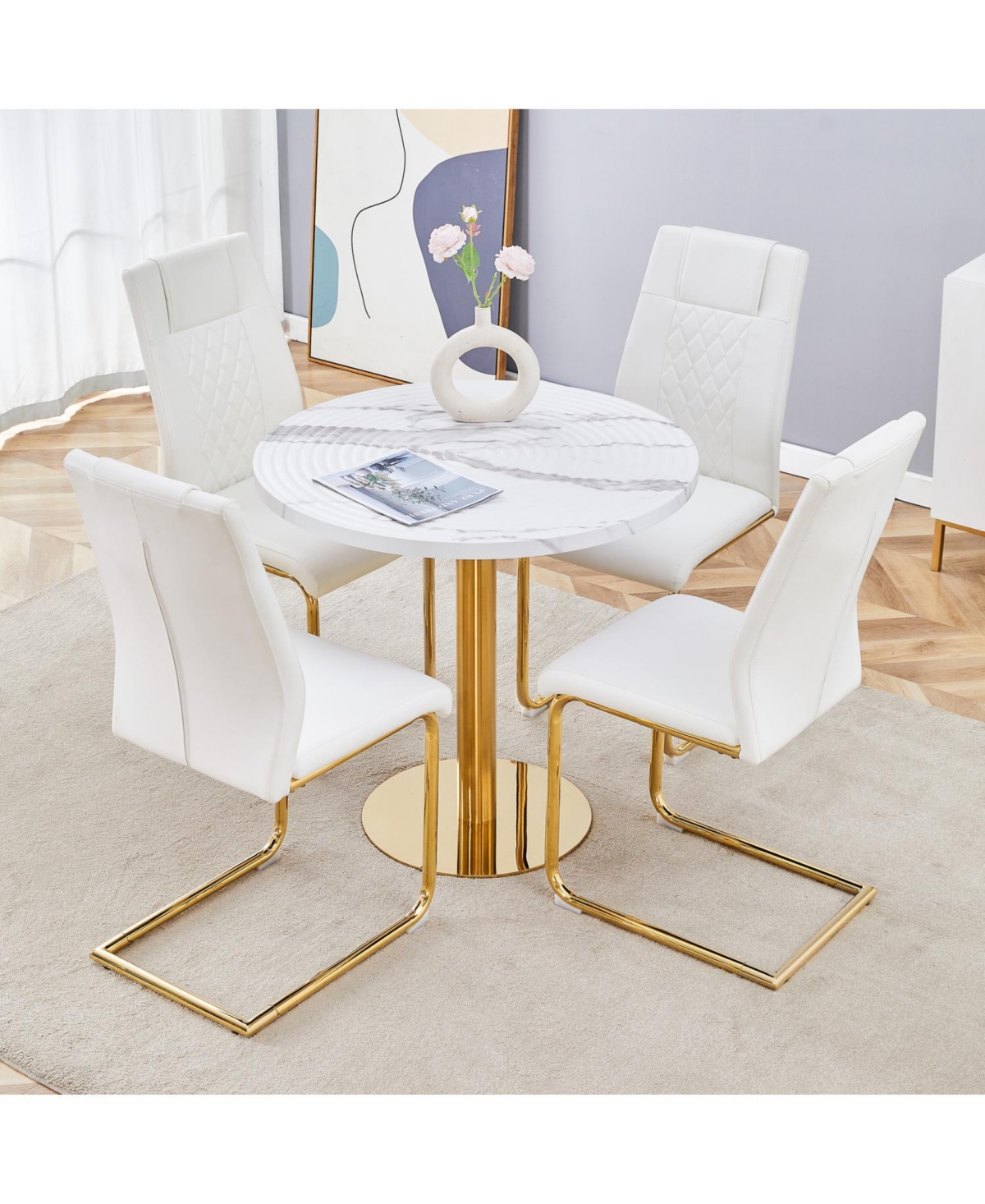 Click here for Streamdale Elegant White Marble Table (31.5")... prices