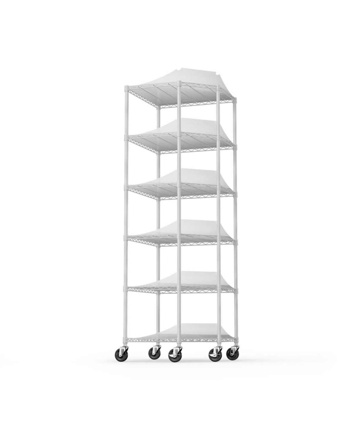 Click here for Streamdale 5-Tier Corner Shelf Rack with Wheels  C... prices