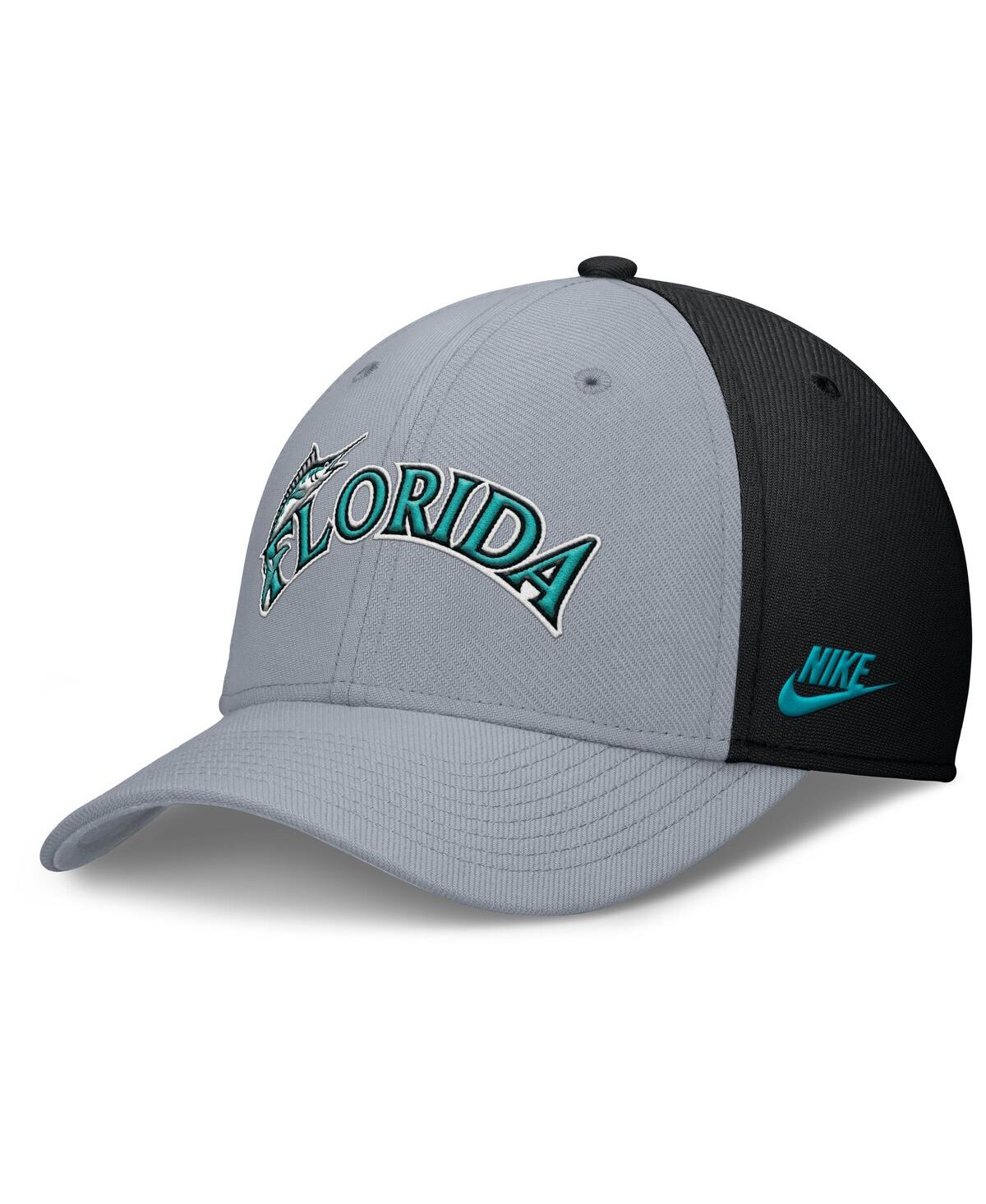 Click here for Nike Mens Gray/Black Florida Marlins Rise Swoosh P... prices