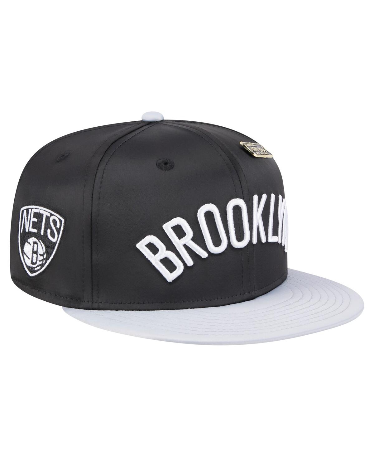 Click here for New Era Mens Black/Gray Brooklyn Nets Throwback Sa... prices