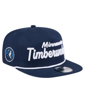 New Era Men's Navy Minnesota Timberwolves Team Text Golfer Snapback Hat ...