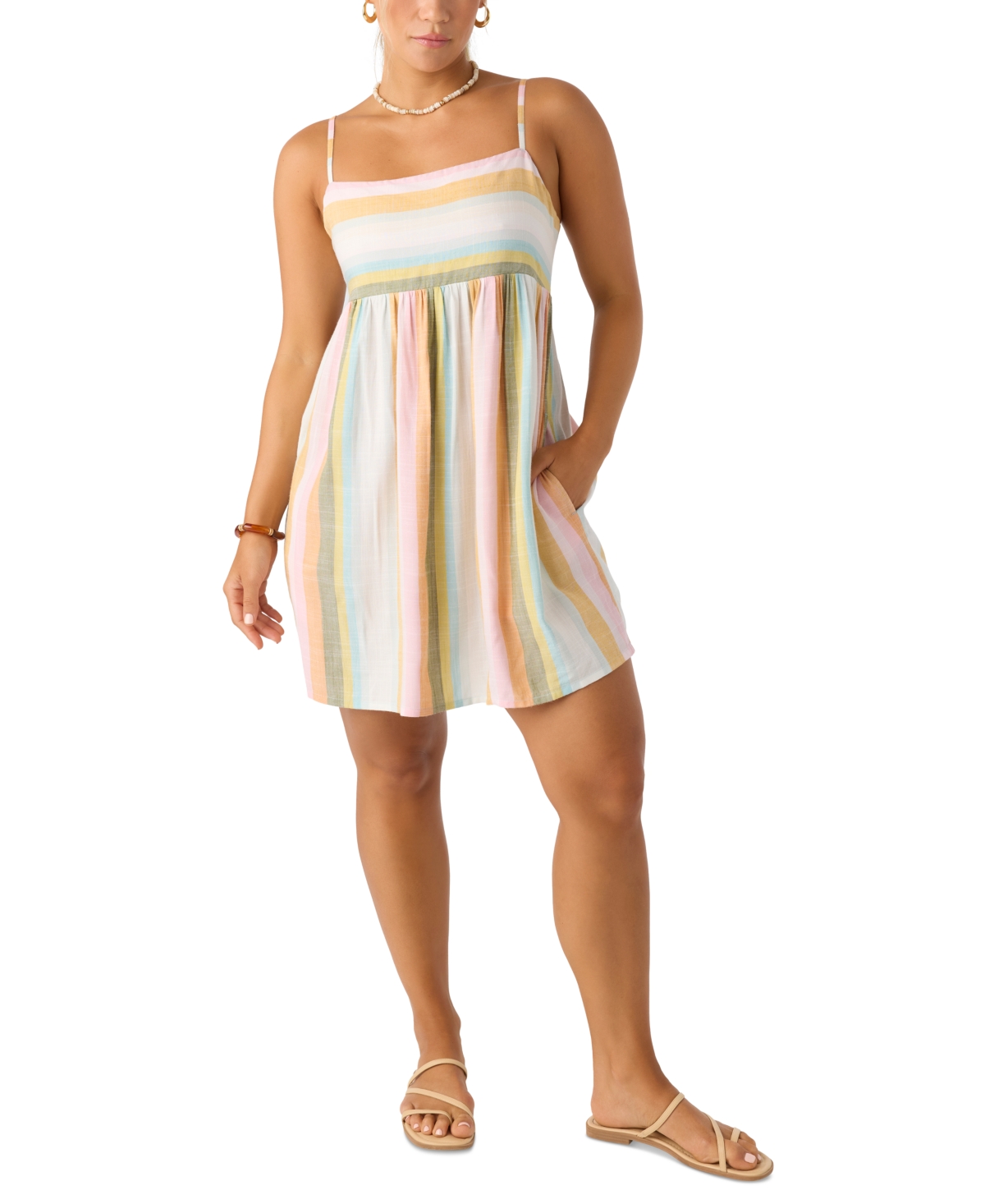 Click here for ONeill Juniors Saskia Striped Sleeveless Mini Dres... prices