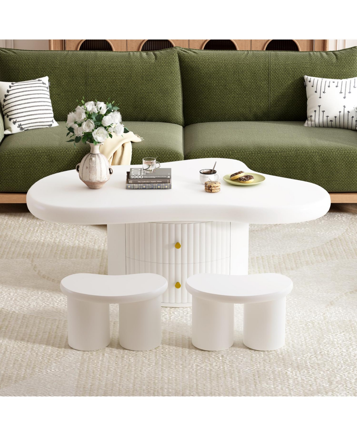 Click here for Streamdale Cloud Coffee Table Set 3 Tables  2 Draw... prices