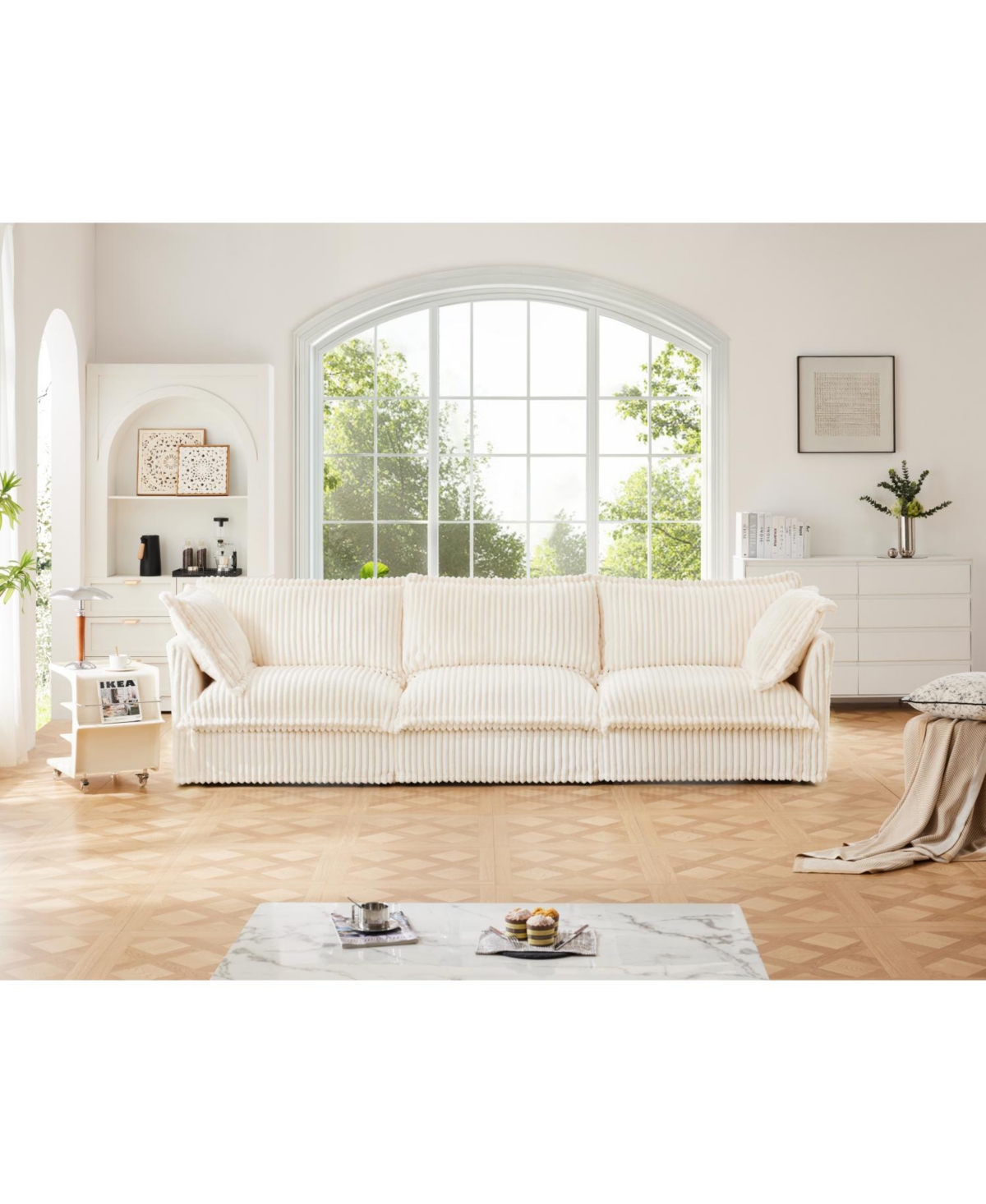 Click here for Streamdale Modern 3-Seater Sofa with Comfy Pillows... prices