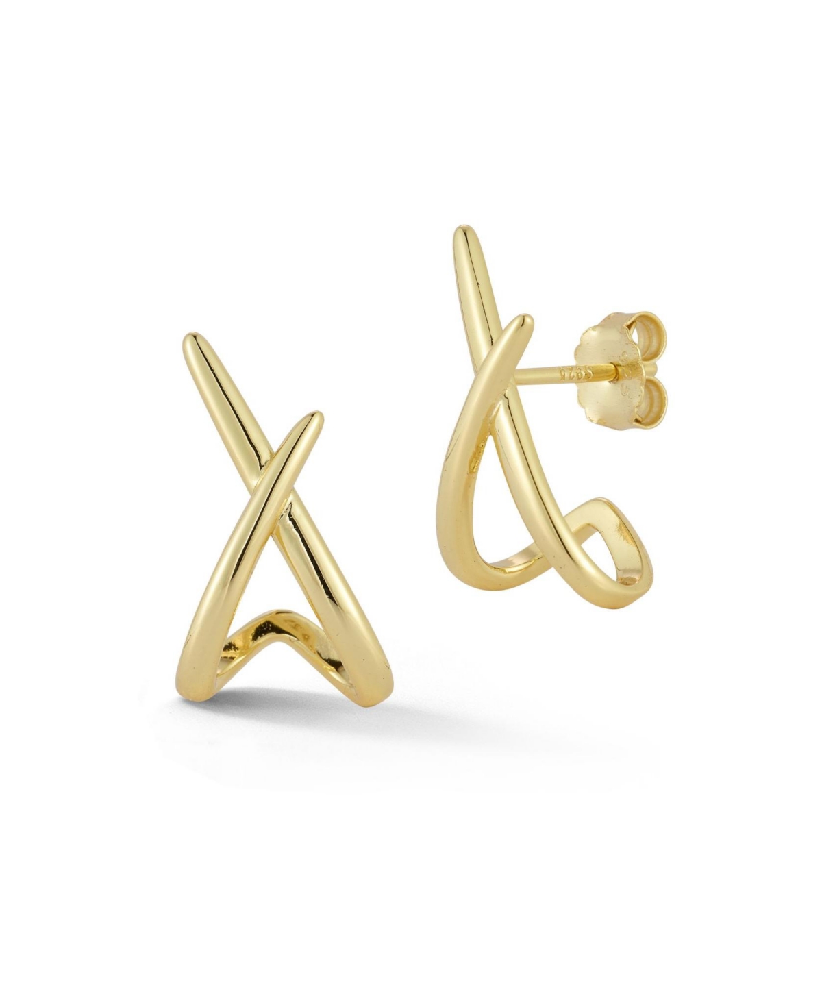 Click here for Rachel Zoe Sterling Silver X Huggie Stud Earrings... prices