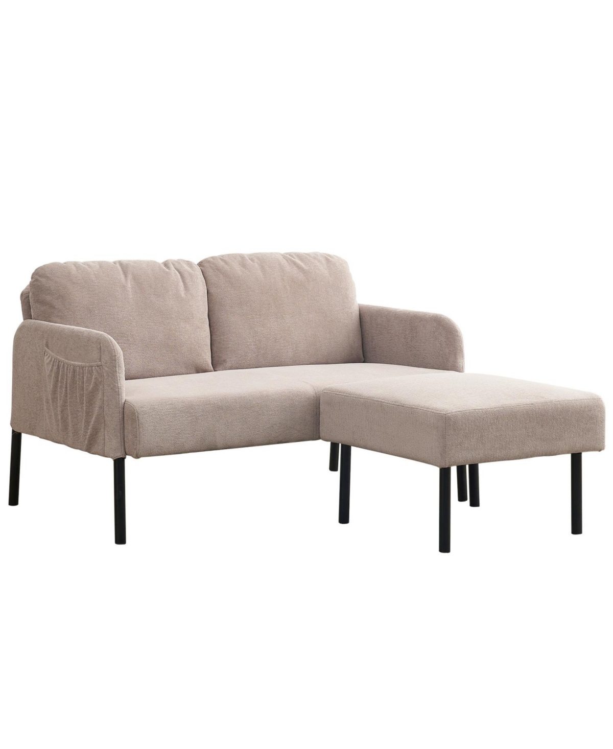 Click here for Streamdale Beige L-Shaped loveseat sofa with ottom... prices