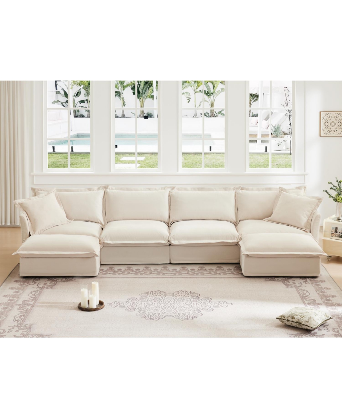 Click here for Streamdale Slipcovered U-Shape Sectional Sofa Wide... prices