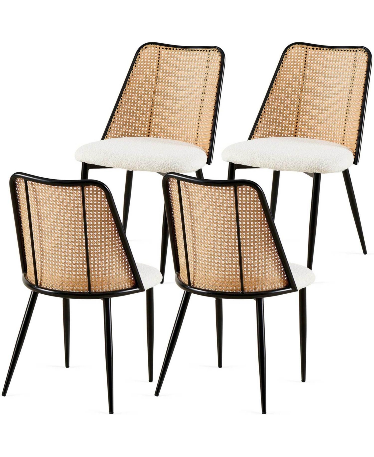 Click here for Streamdale Off-White Rattan Dining Chairs (Set of... prices