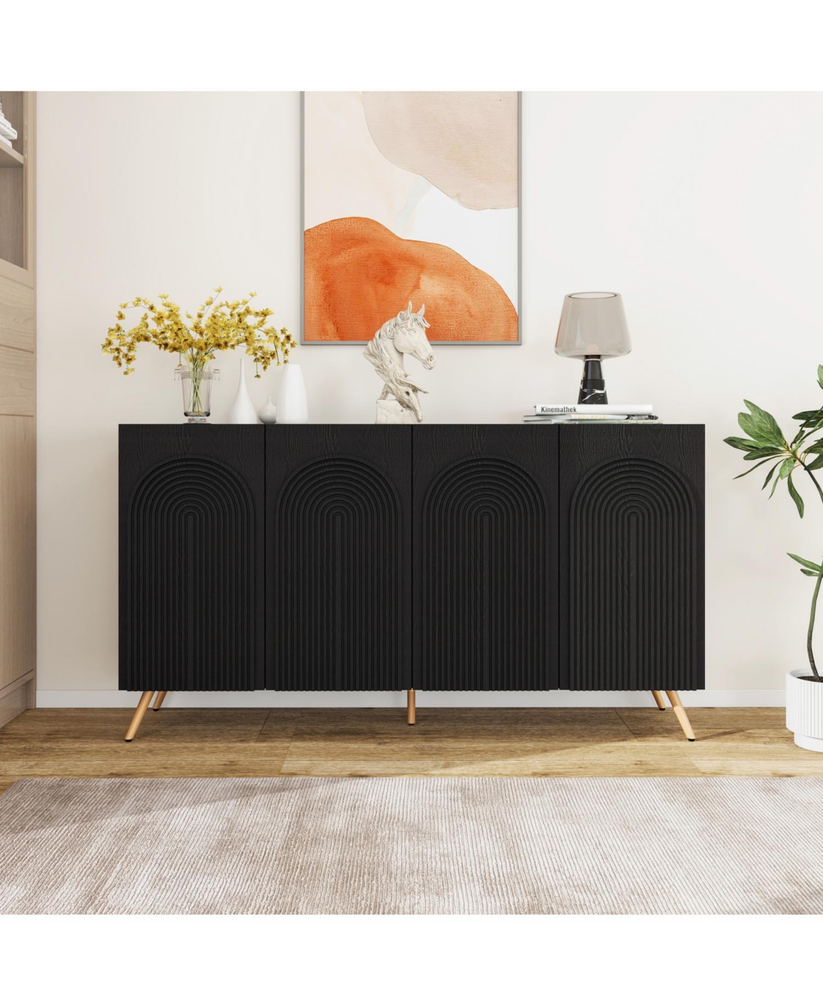 Click here for Streamdale 4 Door Sideboard Buffet with Adjustable... prices