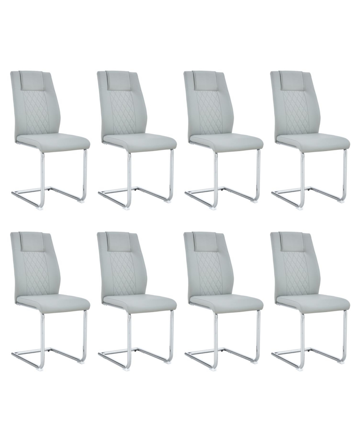 Click here for Modern Faux Leather Dining Chairs with Metal Legs... prices