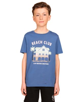 B By Brooks Brothers Big Boys Beach Club Graphic T-Shirt - Macy's