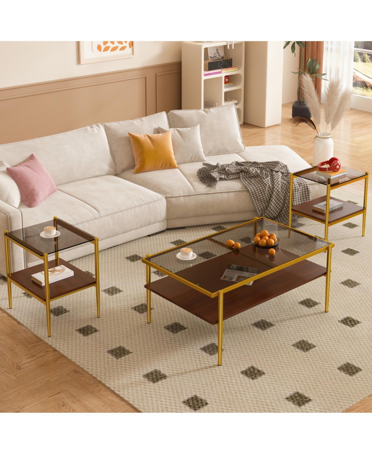 Click here for Streamdale Modern 3-Piece Glass Coffee and End Tab... prices