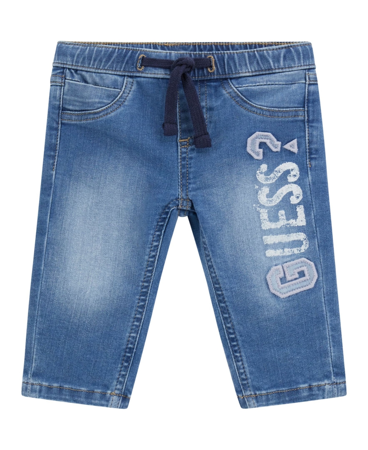 Click here for Guess Baby Boys Stretch Denim Pull-On Jeans - Blue prices