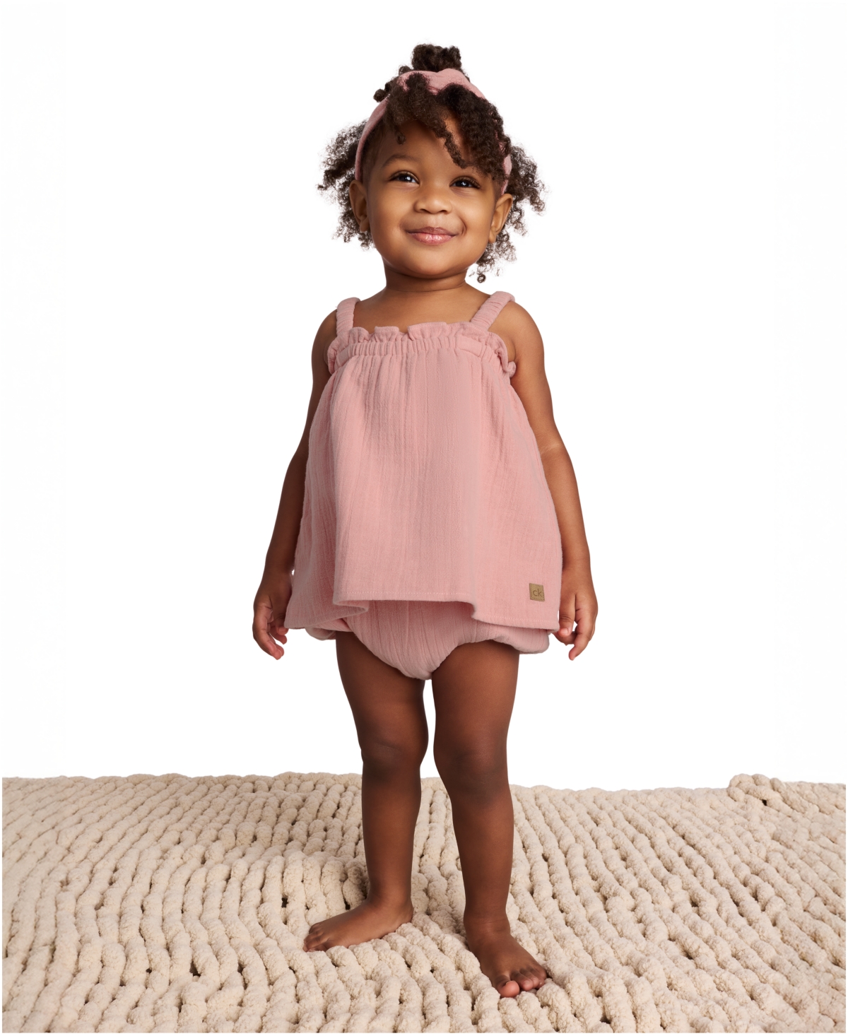 Click here for Calvin Klein Baby Girls 2-Piece Gauze Sunsuit and... prices