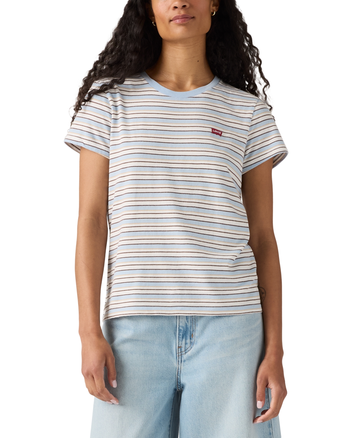 Click here for Levis Womens The Perfect Crewneck Cotton T-Shirt -... prices