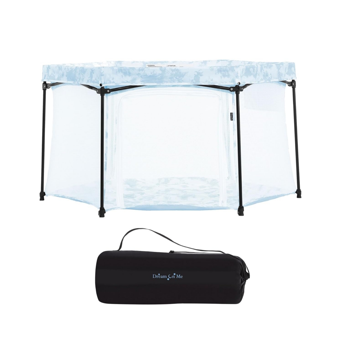 Click here for Dream On Me Onyx Playpen in Pink - Sky blue prices