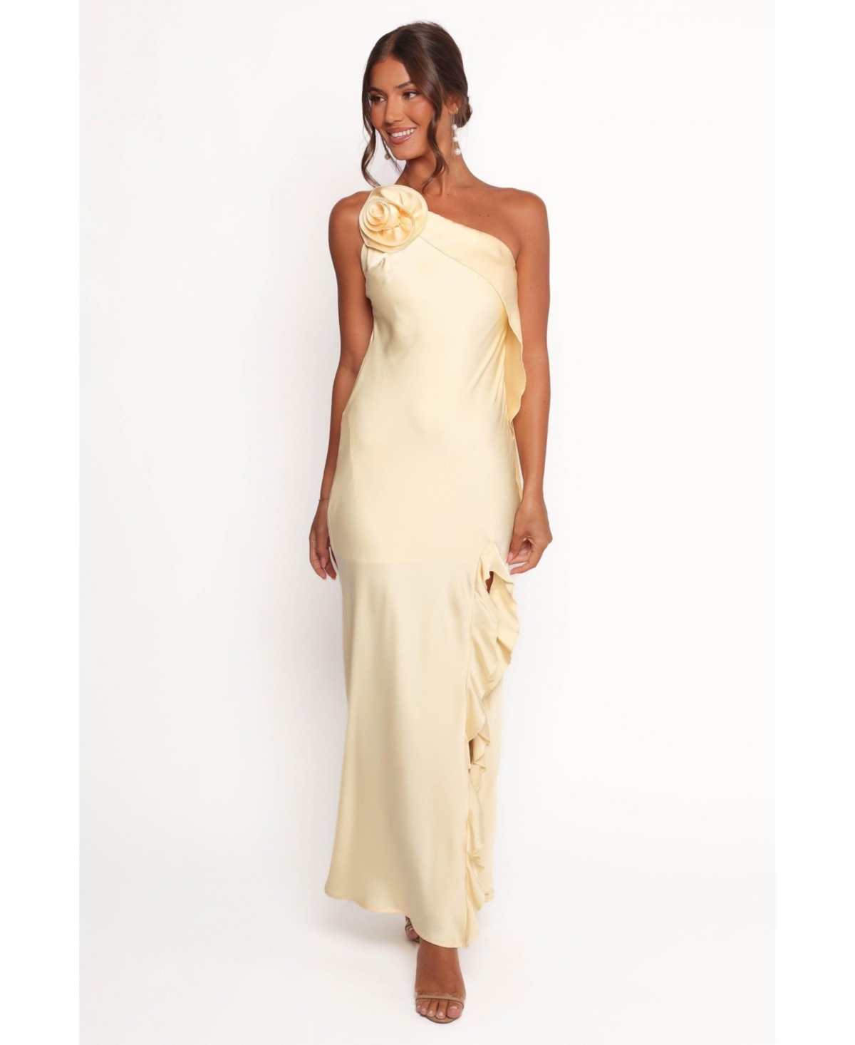Click here for Petal and Pup Womens Aila Rosette One Shoulder Dre... prices