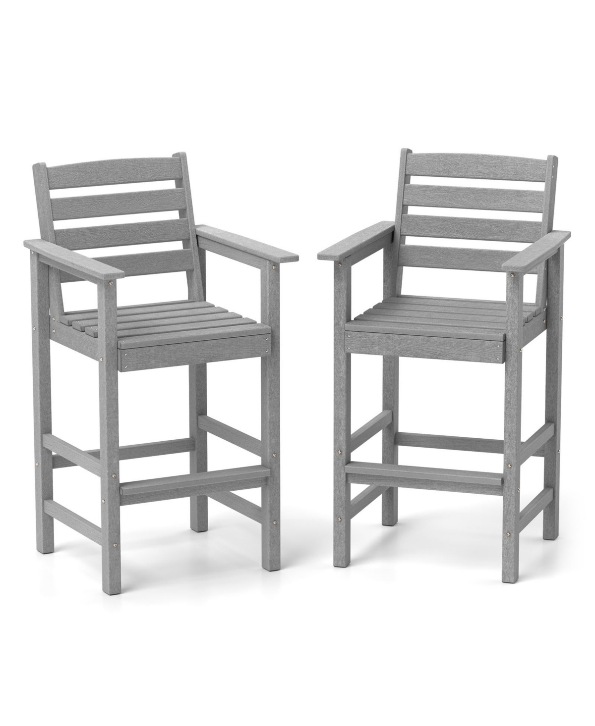 Click here for Patio Hdpe Adirondack Bar Chairs Set of 2 with Wid... prices