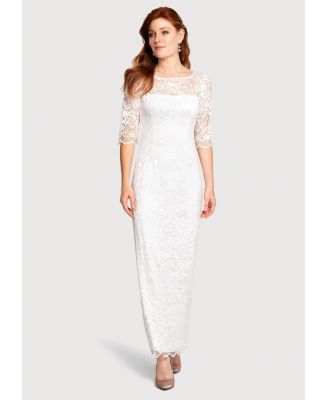 Alie Street London Women's Lila 3/4 Sleeve Lace Maxi Gown - Macy's