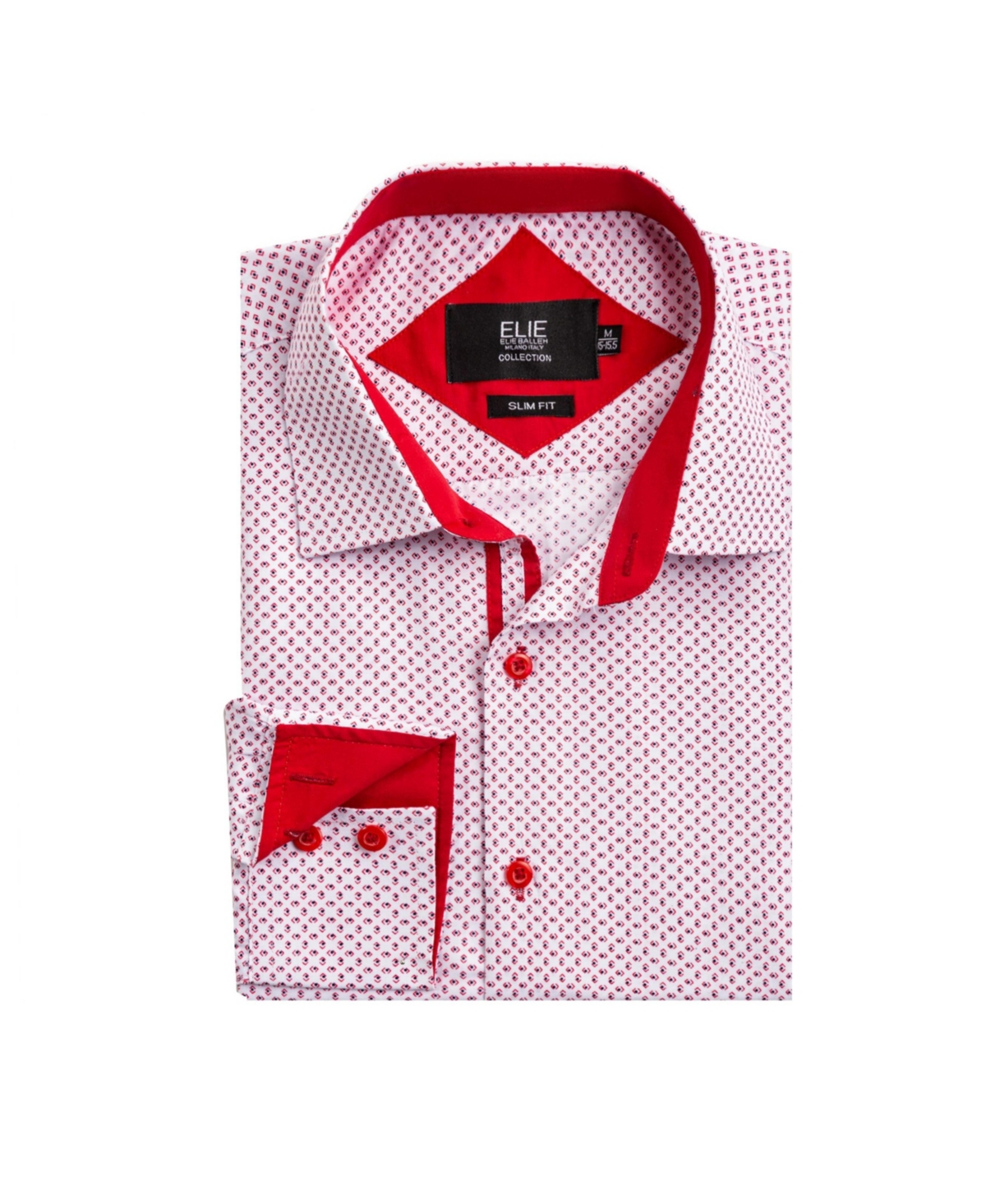 Click here for Elie Balleh Big Boys Geometric Printed Slim Fit Sh... prices