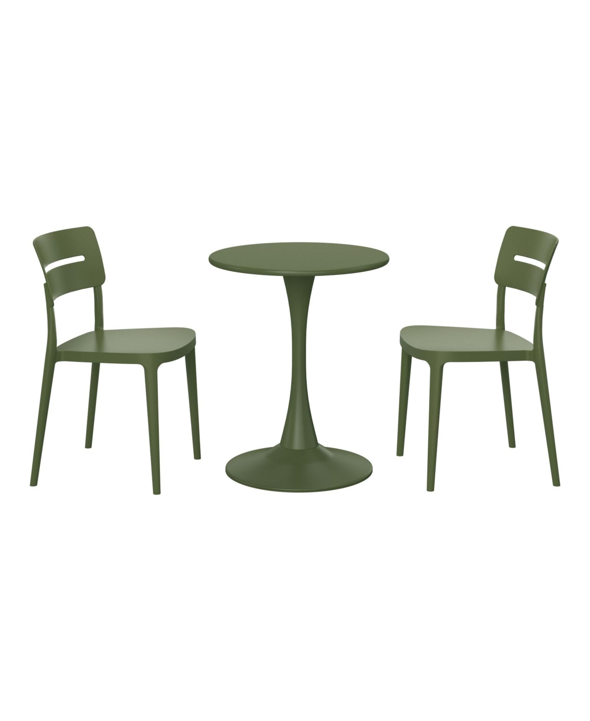 Click here for 3-Piece Outdoor Round Metal Patio Dining Table Set... prices