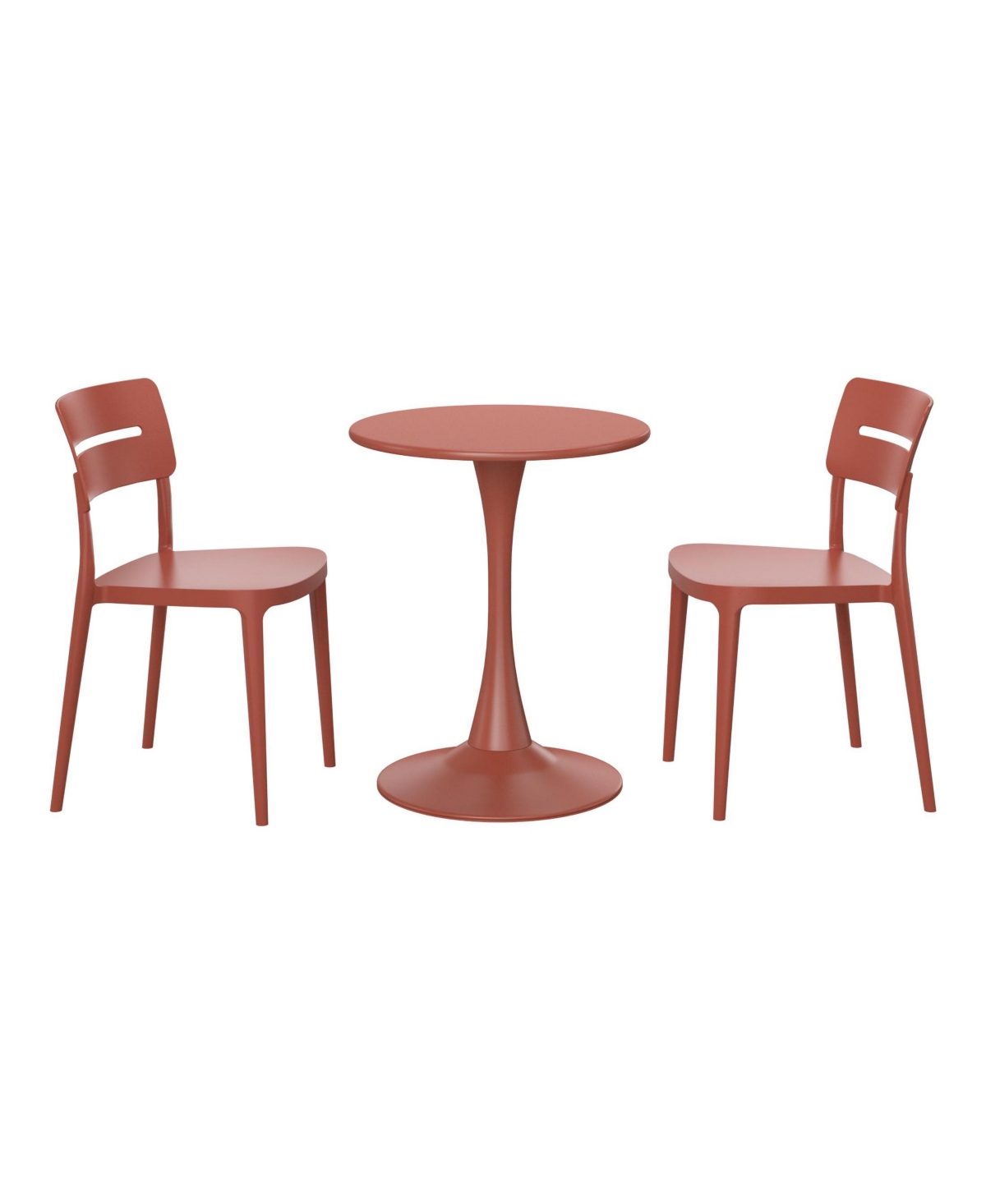 Click here for 3-Piece Outdoor Round Metal Patio Dining Table Set... prices